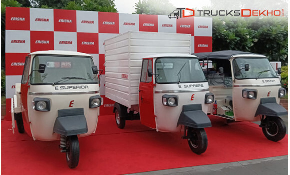 Erisha E Mobility launches a slew of e-rickshaws | Trucks.cardekho.com