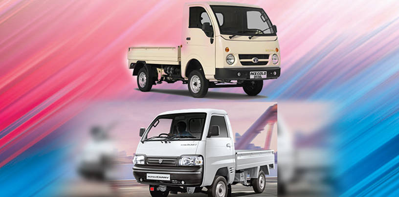 Comparison Tata Ace Gold Vs Maruti Suzuki Super Carry Trucks