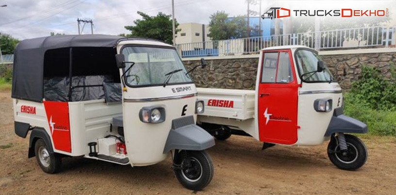 Erisha E Mobility launches a slew of e-rickshaws | Trucks.cardekho.com
